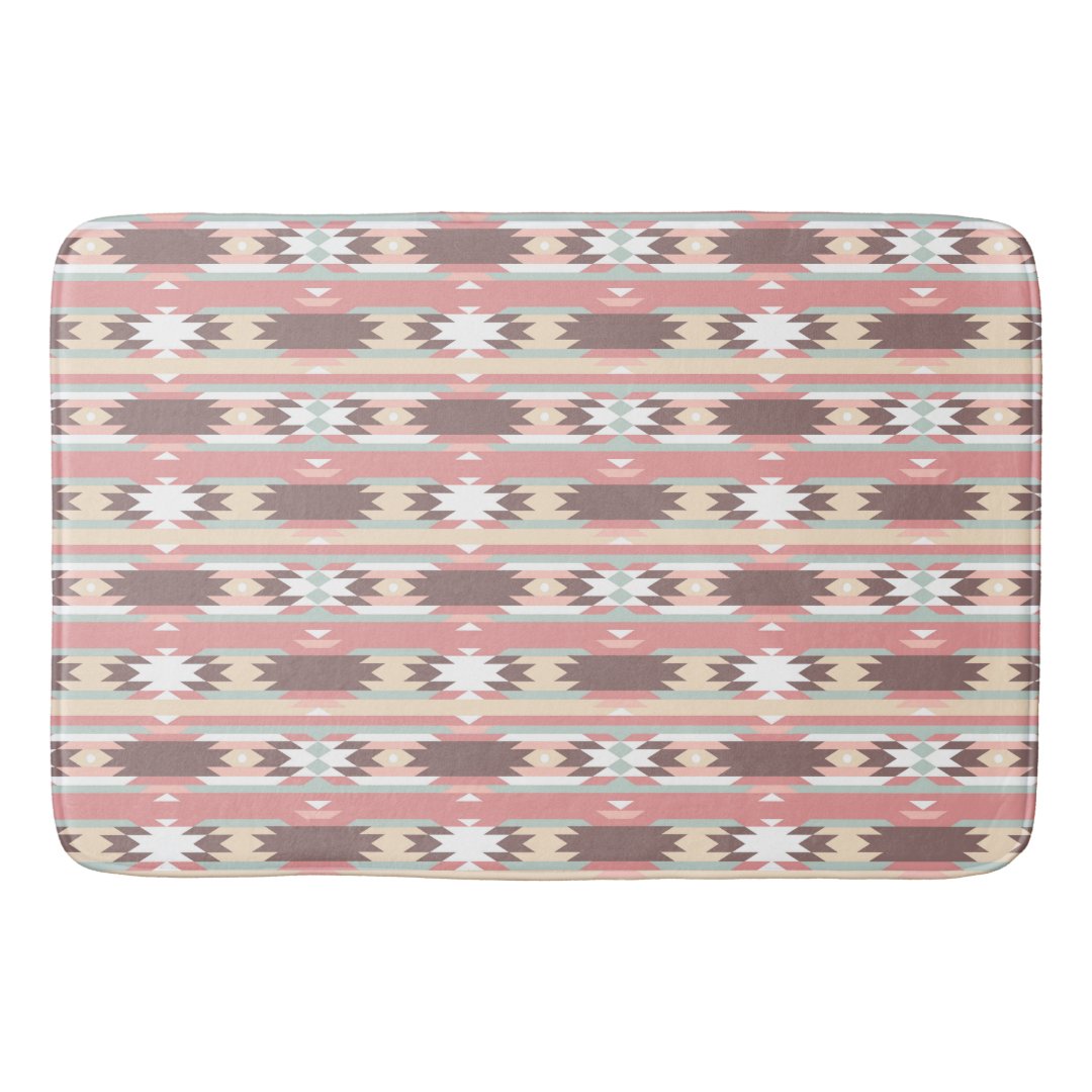 Aztec Native American Design Bath Mat | Zazzle