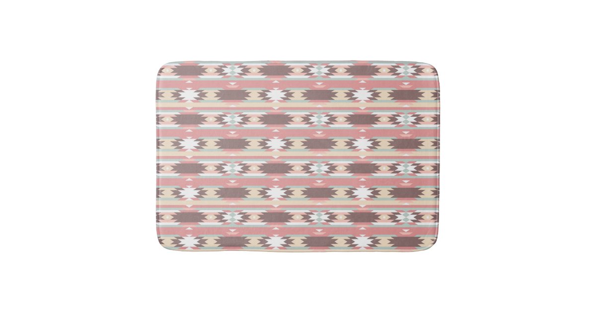 Aztec Native American Design Bath Mat | Zazzle