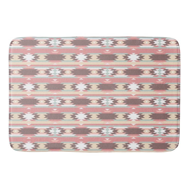 Aztec Native American Design Bath Mat | Zazzle