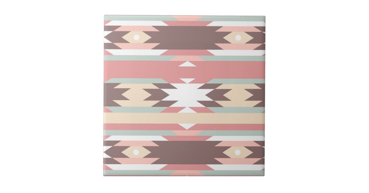 Aztec Native American Design Tile | Zazzle