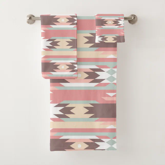 Aztec Native American Design Towels | Zazzle