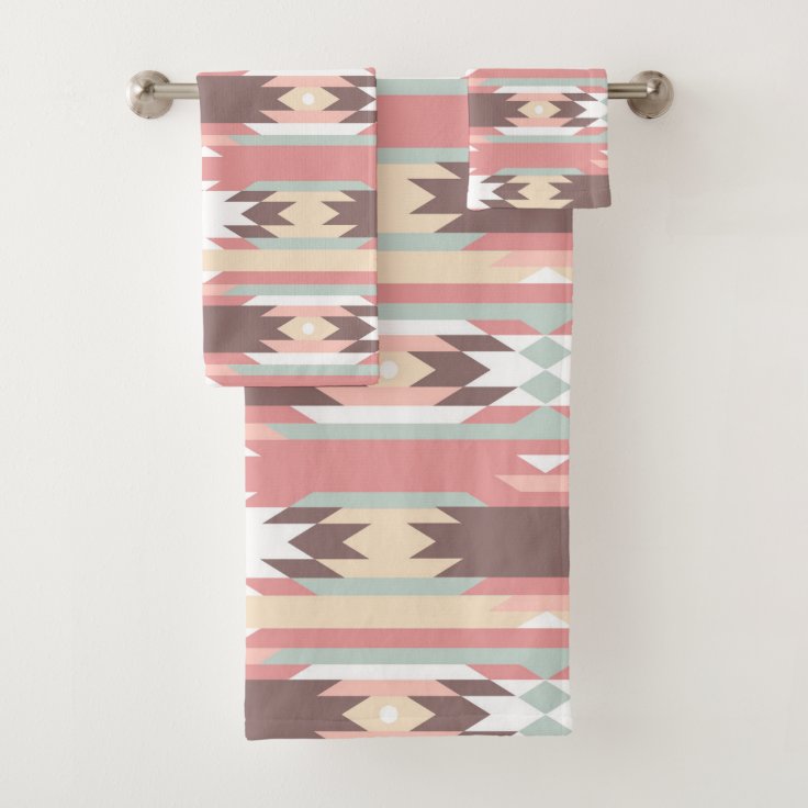 Aztec Native American Design Towels | Zazzle