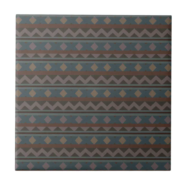 Aztec Native American Geometric Design Tiles | Zazzle