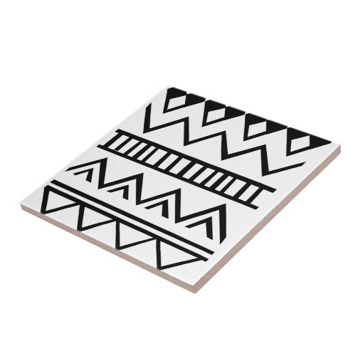 Aztec pattern ceramic tile | Zazzle