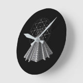 Aztec Pyramid Ancient Mayan Sacred Geometry Round Clock | Zazzle