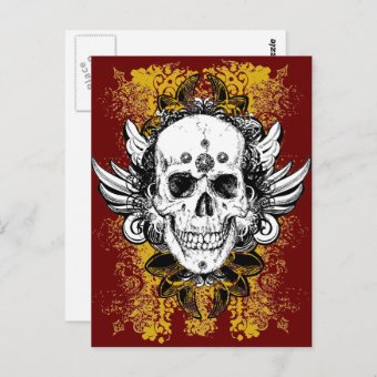 Aztec-Skull Postcard | Zazzle