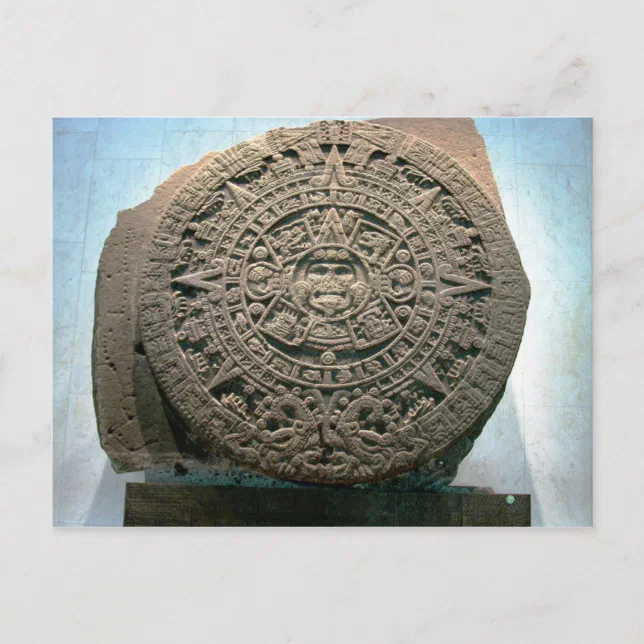Aztec "Sun calendar," Mexico City Postcard | Zazzle