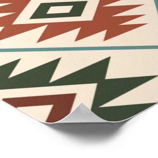 Aztec Symbol Stylized Pattern Color Mix Poster | Zazzle