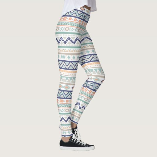 Aztec Tribal Native-American Pattern Leggings | Zazzle