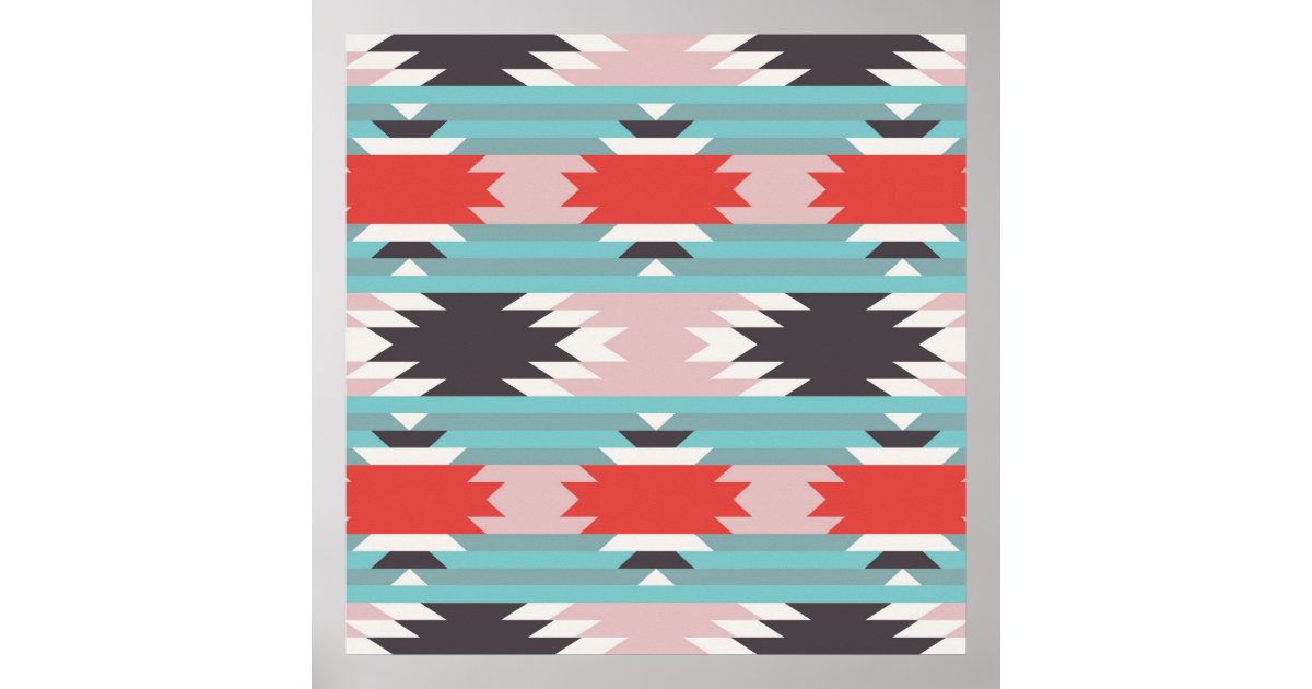 Aztec Tribal Pattern Native American Prints | Zazzle