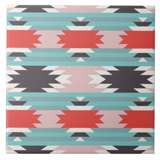 Aztec Tribal Pattern Native American Prints Ceramic Tile | Zazzle.com