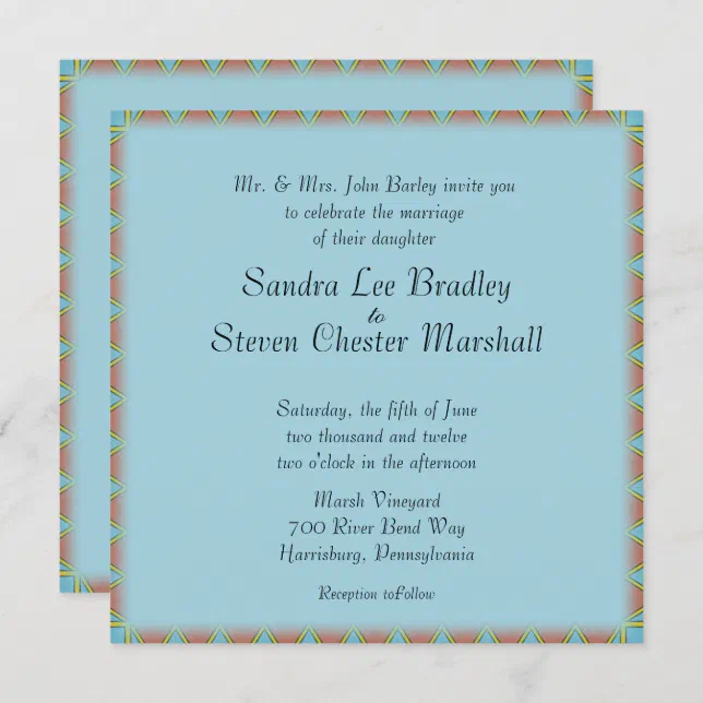 Aztec Wedding Invitation | Zazzle