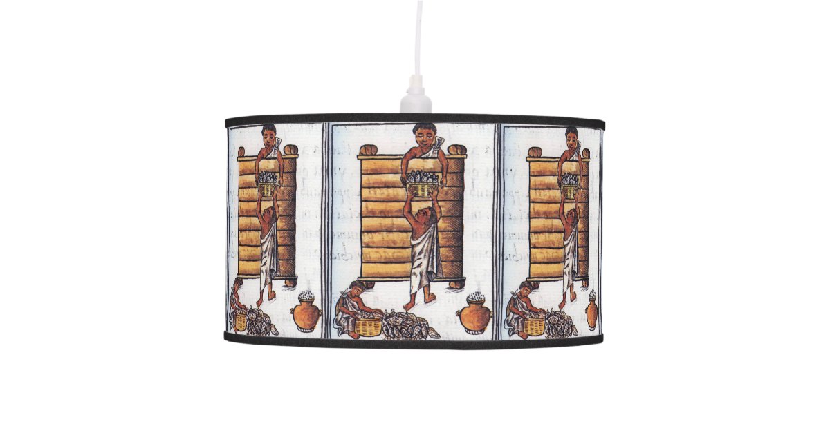 Aztecs Storing Maize Hanging Lamp | Zazzle