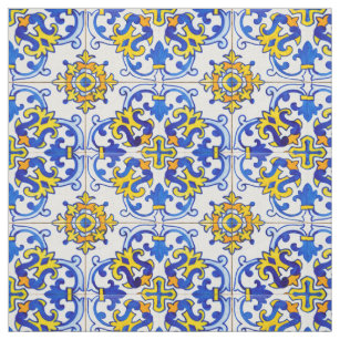 Azulejos Fabric | Zazzle