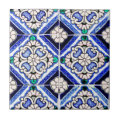 Azulejo Spanish Pattern Tiles Navy Blue White | Zazzle