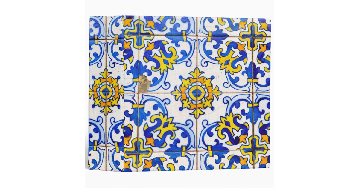 Azulejos Ceramic Tiles Office Binder | Zazzle