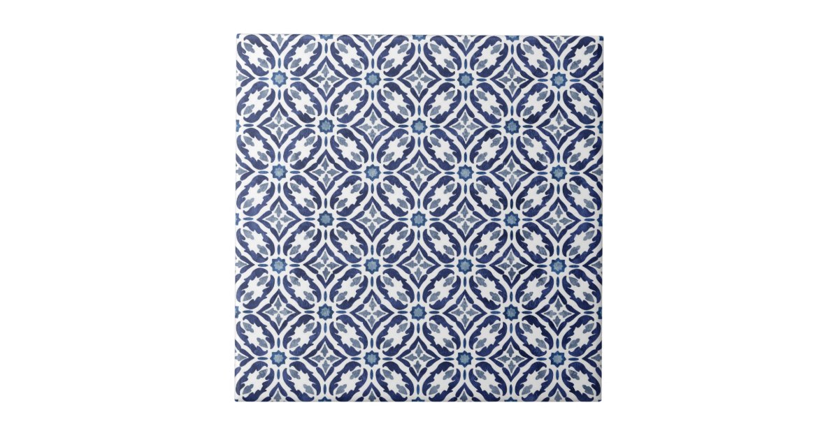 Azulejos Spanish Tile Talavera Blue Indigo | Zazzle
