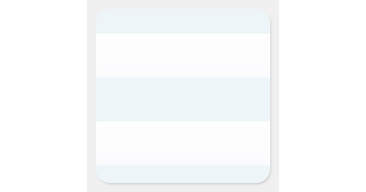 Azure Beach Stripe Square Sticker | Zazzle