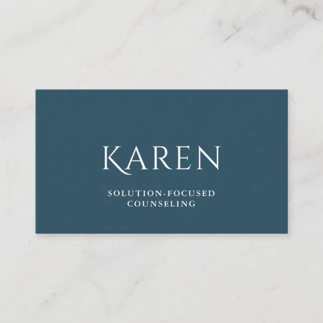 Azure Blue Classic First Name Business Card | Zazzle