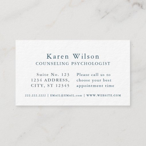 Azure Blue Classic First Name Business Card | Zazzle