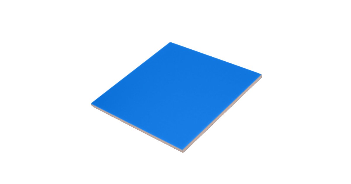 Azure (solid color) ceramic tile | Zazzle