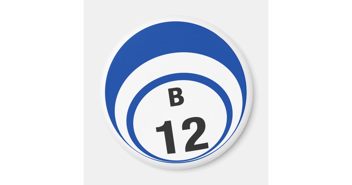 B12 bingo ball fridge magnet | Zazzle