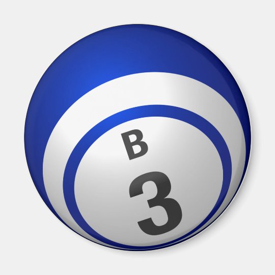 B3 bingo ball magnet | Zazzle.com