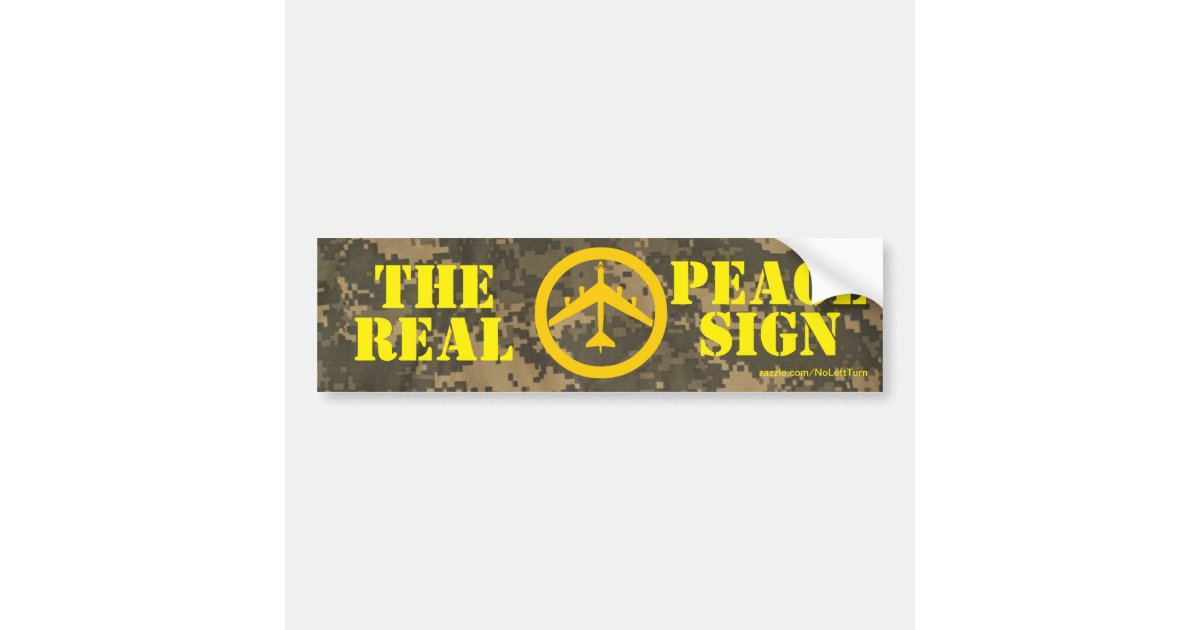 B52 The Real Peace Sign Bumper Sticker | Zazzle