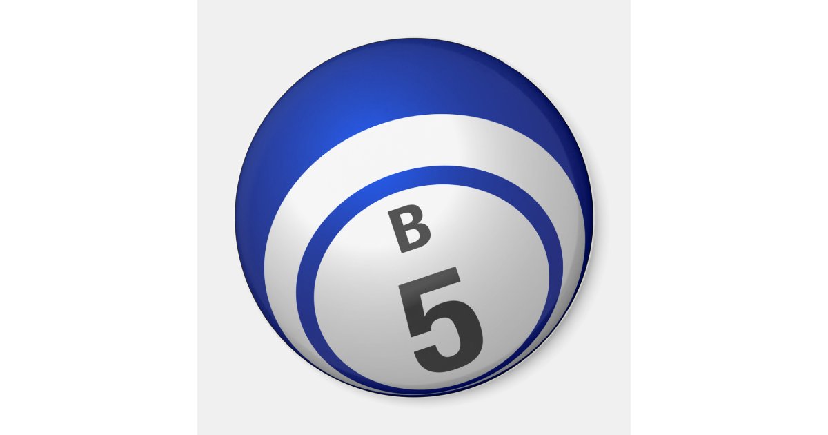 B5 bingo ball magnet | Zazzle