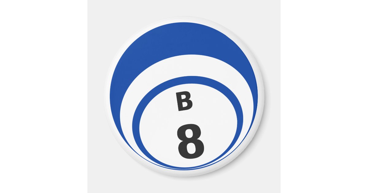 B8 bingo ball fridge magnet | Zazzle