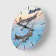 B-17 Flying FORTRESS BOMBER SQUADRON Round Clock | Zazzle