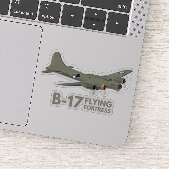 B-17 Flying Fortress WW2 Heavy Bomber Sticker | Zazzle.com