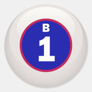 Bingo Ball Stickers | Zazzle