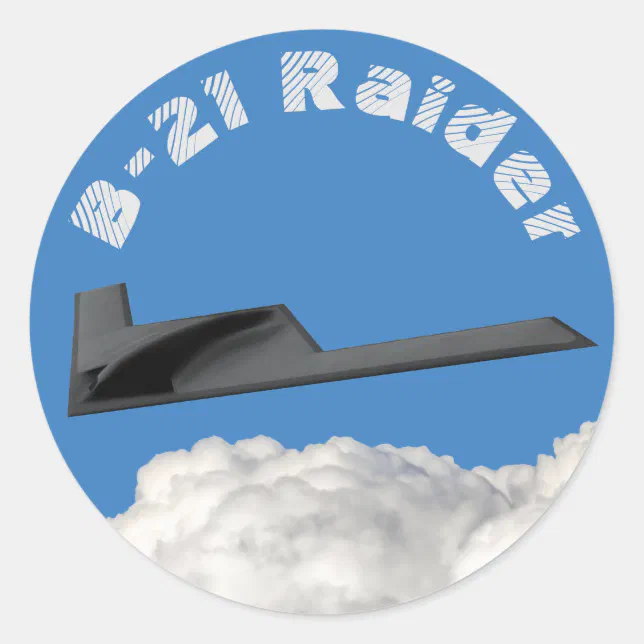 B-21 Raider Stealth Bomber Classic Round Sticker | Zazzle