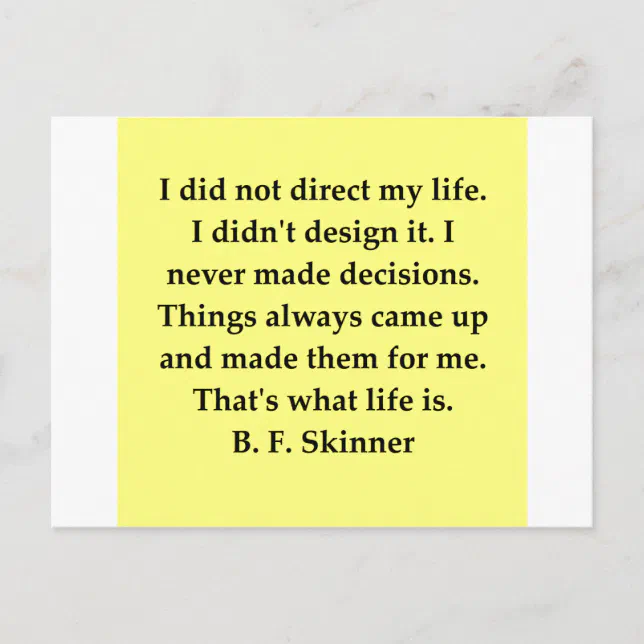 b f skinner quote postcard | Zazzle