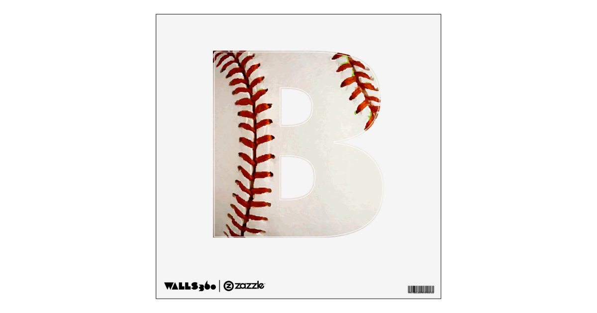 B for Baseball Wall Decal | Zazzle