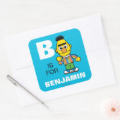 B is for Bert | Add Your Name Square Sticker | Zazzle