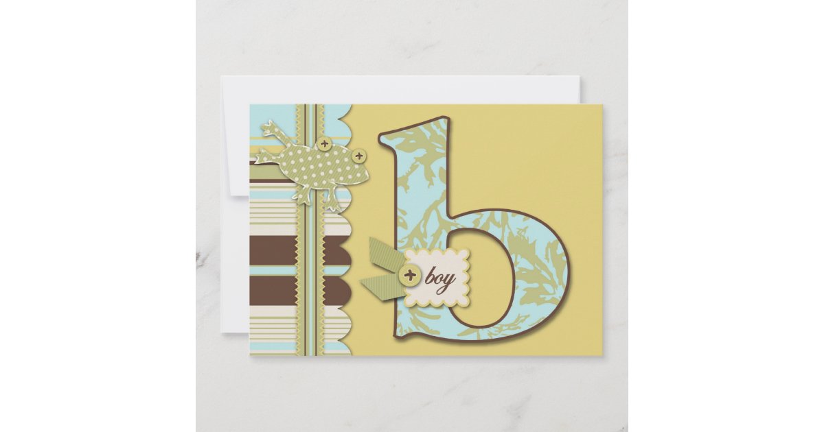 B is for Boy Invitation | Zazzle