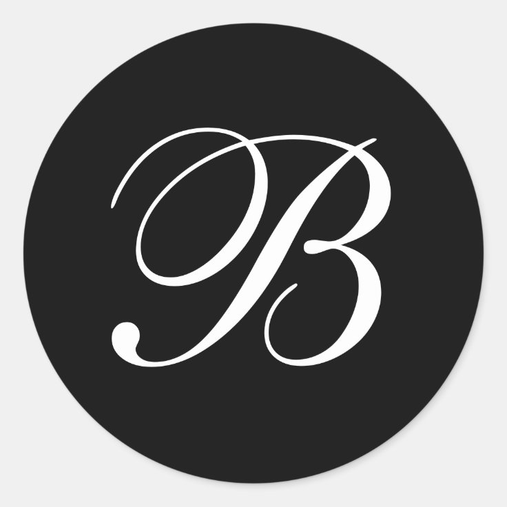 B Monogram Stickers | Zazzle