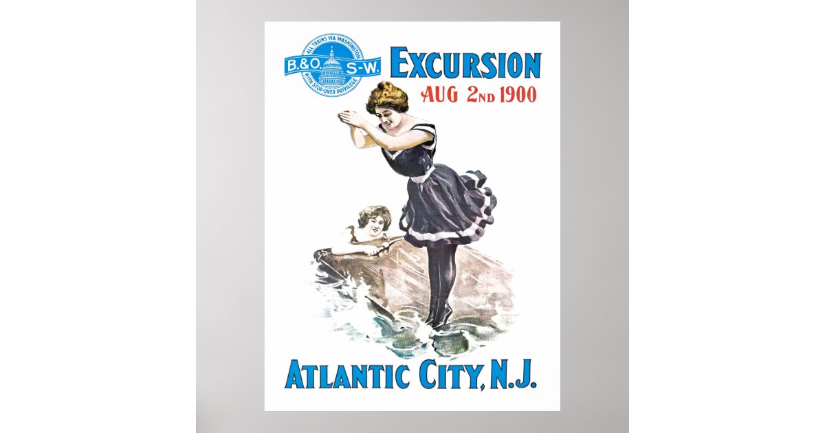 B+O Railroad Excursion 1900 Poster | Zazzle