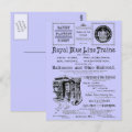 B+O Royal Blue Line Trains 1910 Postcard | Zazzle