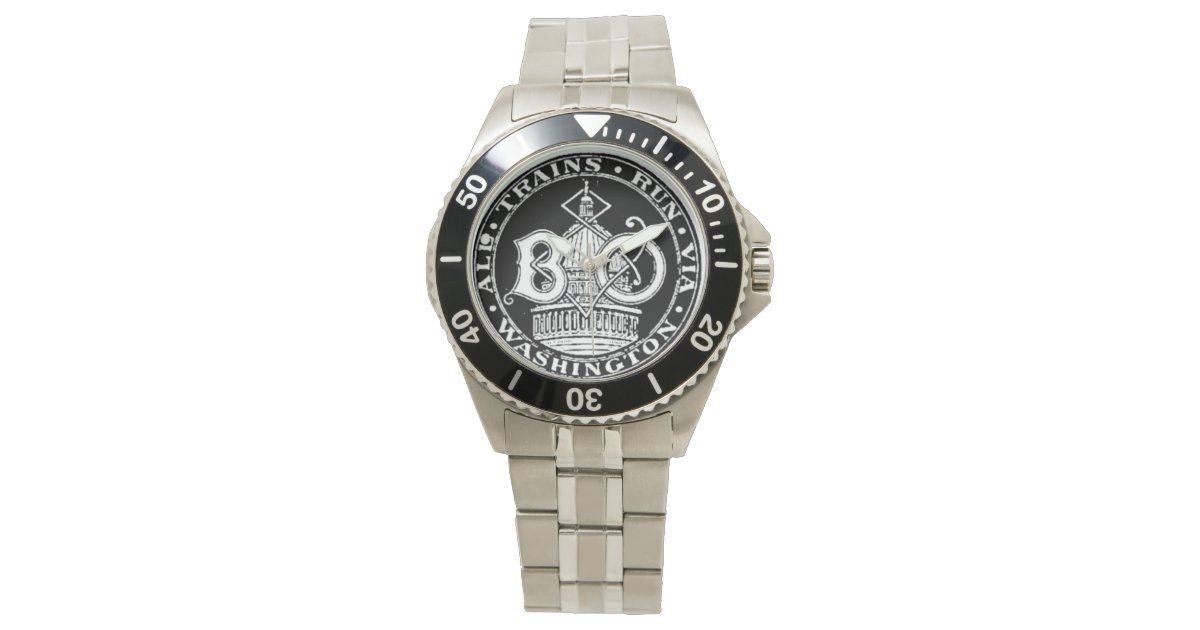 B+O Royal Blue Line Trains 1910 Watch | Zazzle