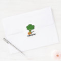 B-Rock-Oli Funny Rocker Broccoli Pun Classic Round Sticker | Zazzle
