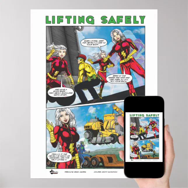 B-Safe Comics - Safe Lifting Poster | Zazzle
