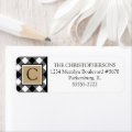 B&W Buffalo Check Plaid and Kraft Paper Monogram Label | Zazzle