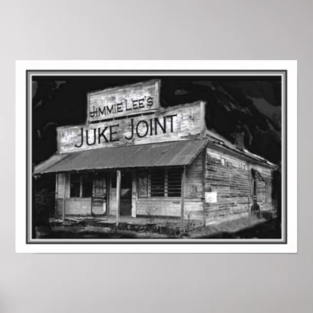B&W Juke Joint Poster 13 x 19 | Zazzle