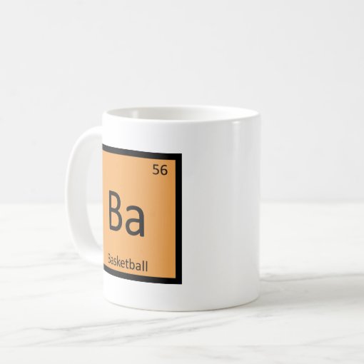Ba - Basketball Sports Chemistry Periodic Table Coffee Mug | Zazzle