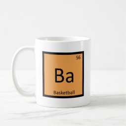 Ba - Basketball Sports Chemistry Periodic Table Coffee Mug | Zazzle