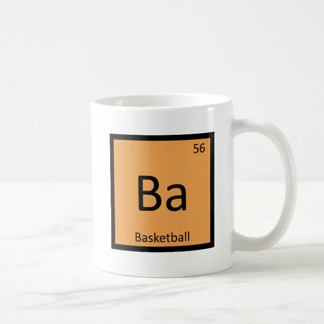 Ba - Basketball Sports Chemistry Periodic Table Coffee Mug | Zazzle