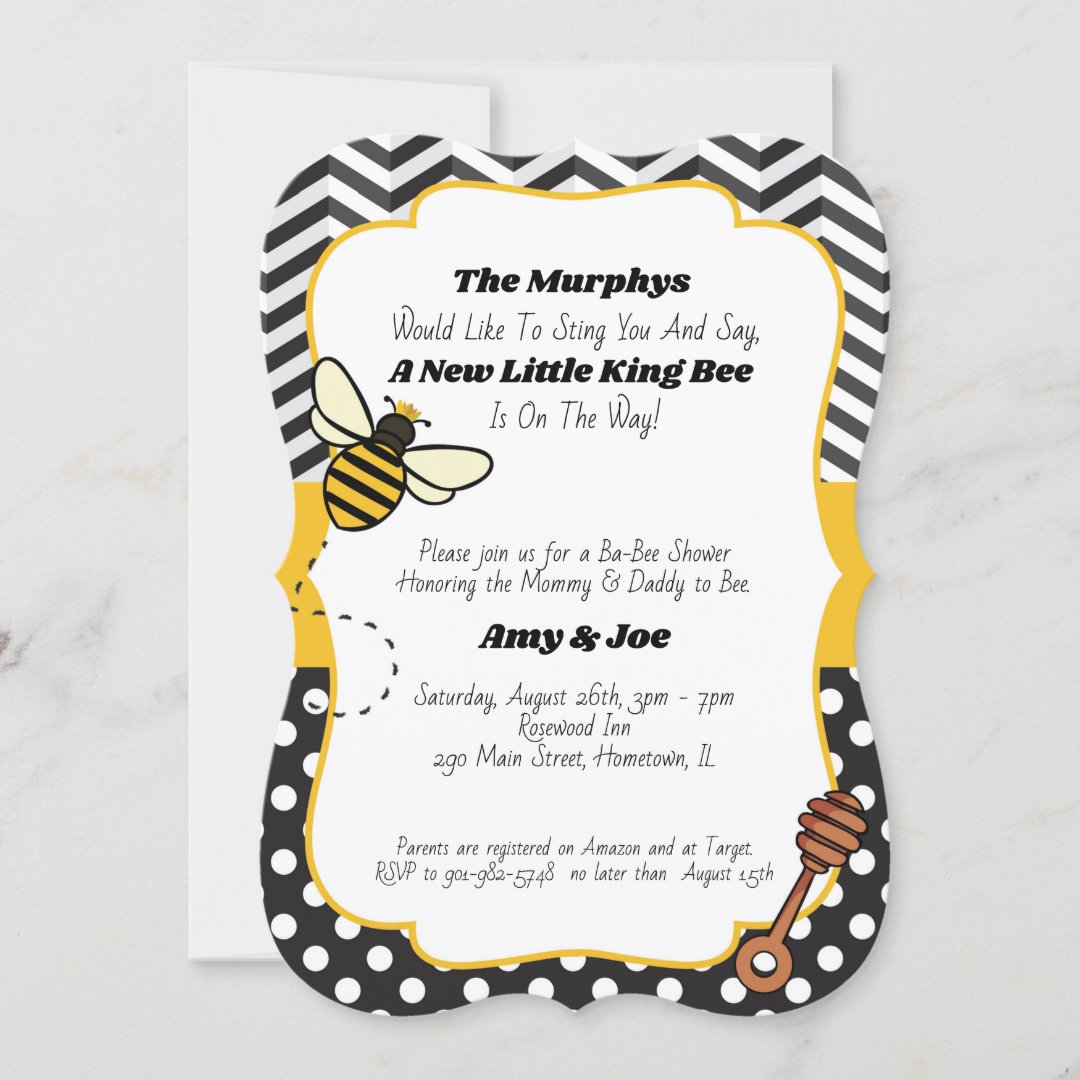 Ba-Bee Baby Shower Invitation | King/Queen Bee | Zazzle